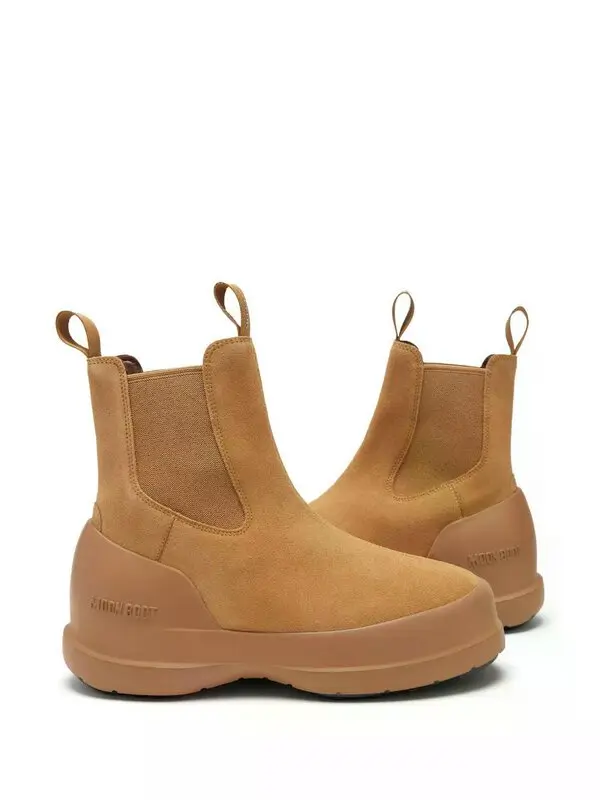 Moon Boot Luna Logo-embossed Chelsea Boots - Neutrals