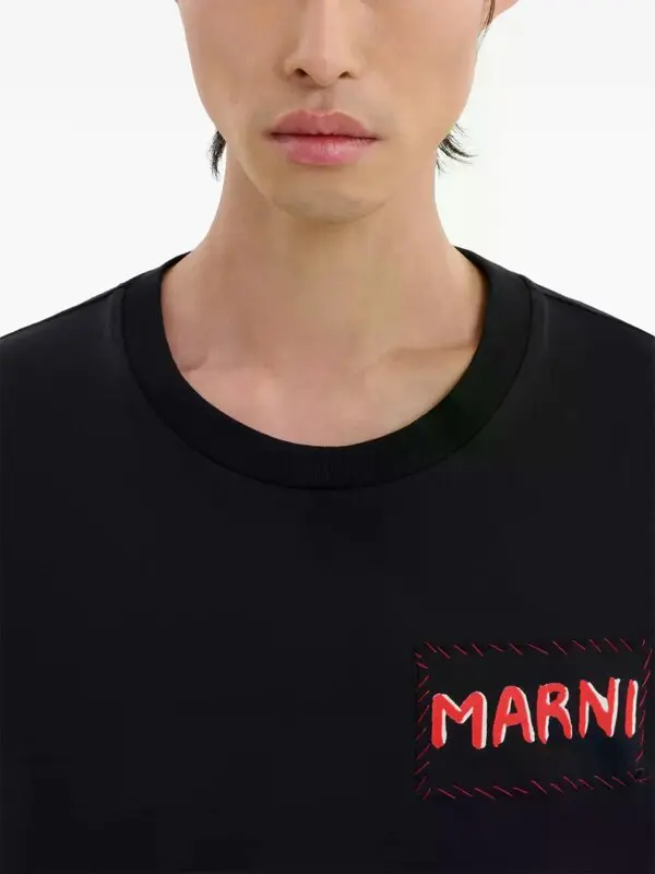 Marni Logo-appliqué Cotton T-shirt