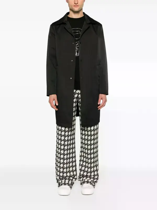 Karl Lagerfeld Press-stud Single-breasted Coat
