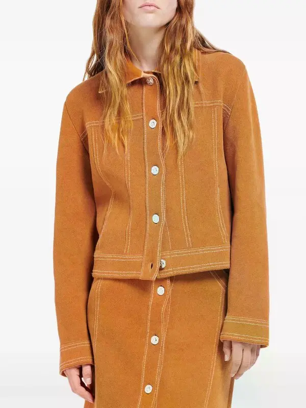 BARRIE Button-up Jacket - Brown