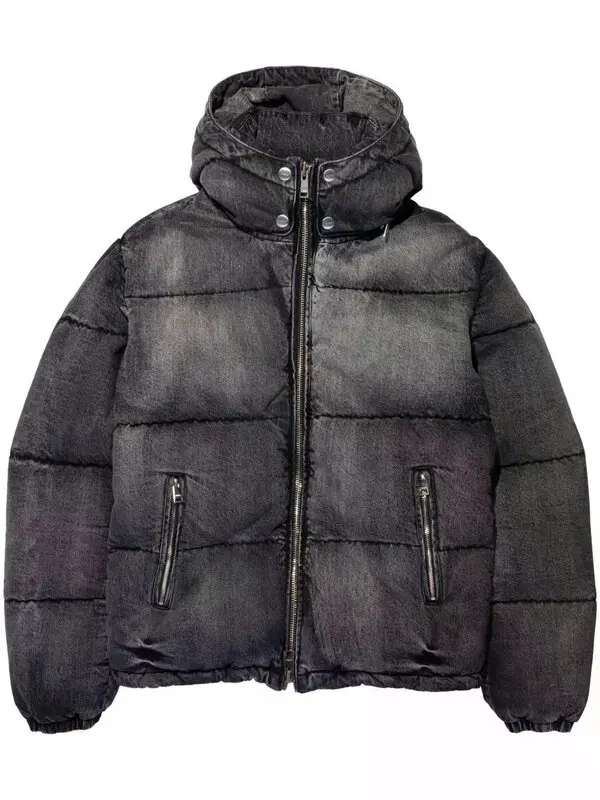 PURPLE BRAND Denim Padded Hooded Jacket