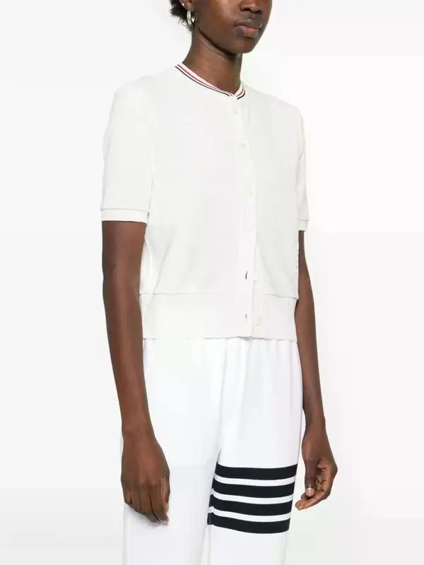 Thom Browne Rwb-stripe Cotton Cardigan