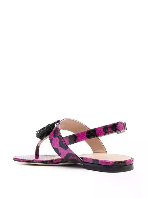 SCAROSSO Emma Snakeskin-effect Sandals