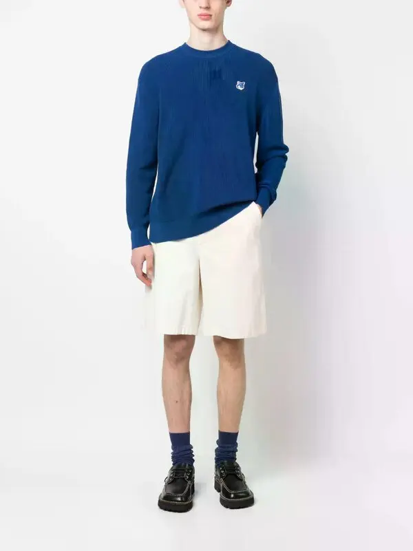 Maison Kitsuné Logo-patch Knit Jumper