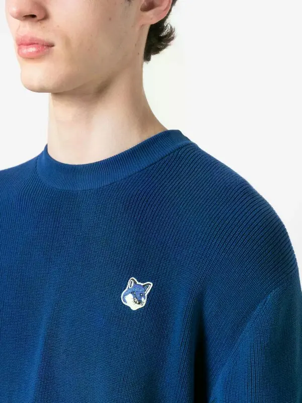 Maison Kitsuné Logo-patch Knit Jumper