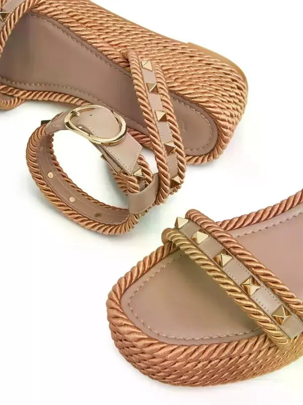 Valentino Garavani Rockstud Flatform Sandals