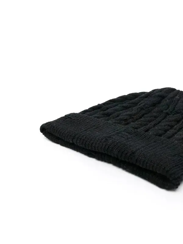 Roberto Cavalli Distressed-effect Beanie