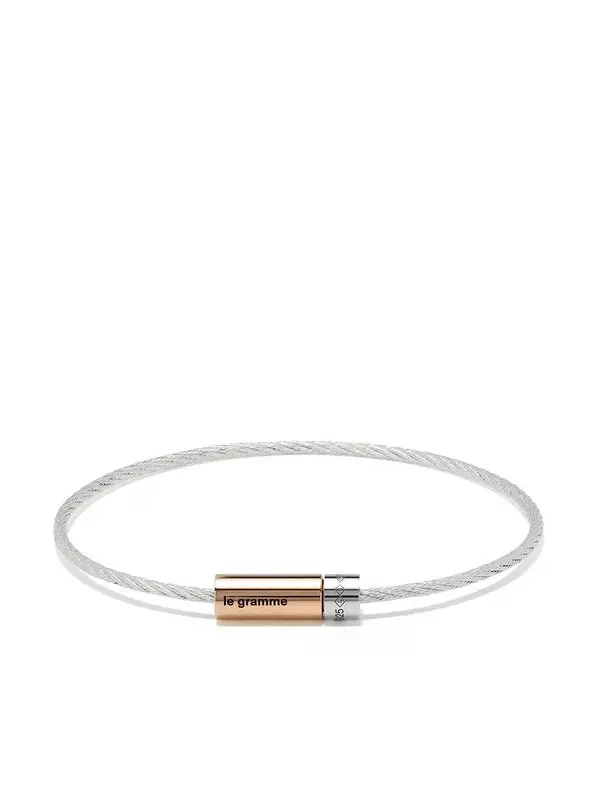 Le Gramme 18kt Gold And 7g Bicolor Cable Bracelet - Silver