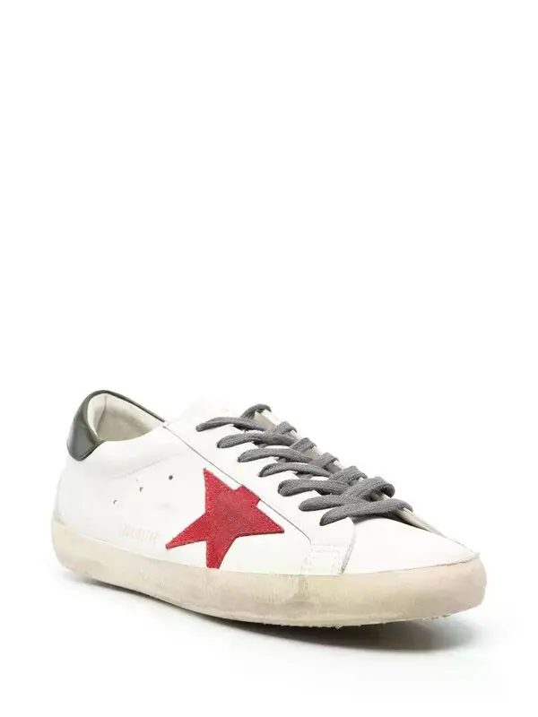 GOLDEN GOOSE Superstar Low-top Sneakers With Red Star Detail
