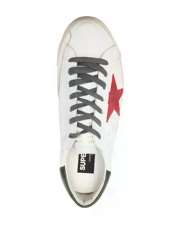 GOLDEN GOOSE Superstar Low-top Sneakers With Red Star Detail