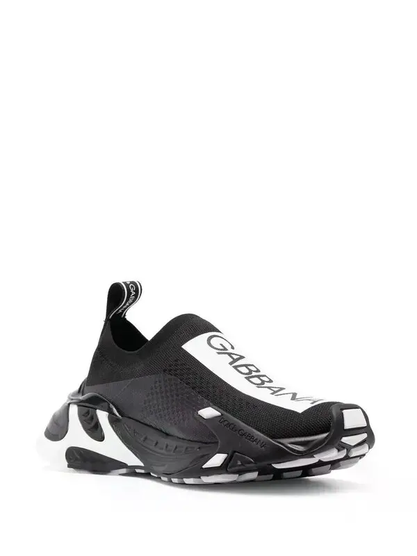 Dolce & Gabbana Logo-print Panelled Sneakers - Black