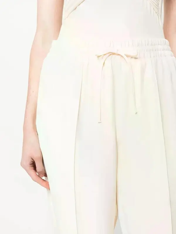 JIL SANDER Elasticated Drawstring Trousers - Neutrals