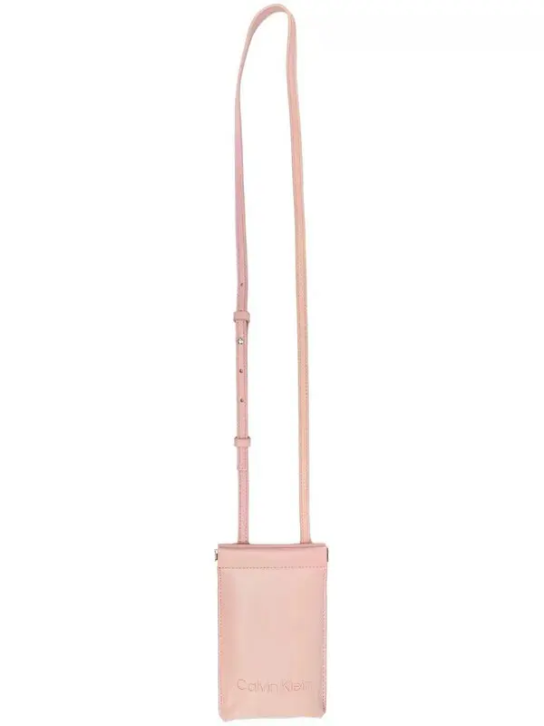 Calvin Klein Logo-embossed Phone Pouch - Pink