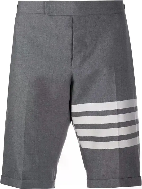 Thom Browne 4-bar Plain Weave Suiting Shorts - Grey