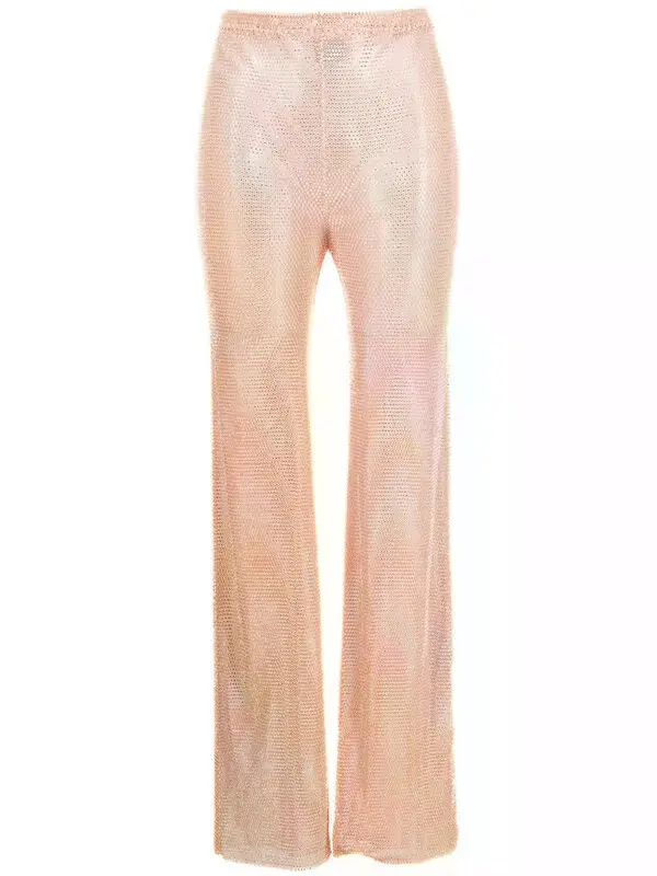 SANTA BRANDS Rhinestone-embellished Straight Trousers - Neutrals