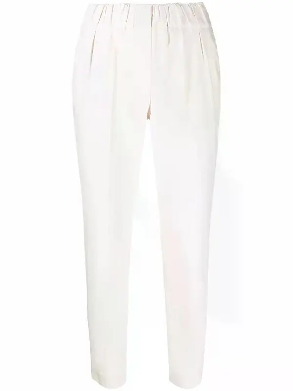 Brunello Cucinelli High-waisted Cropped Trousers