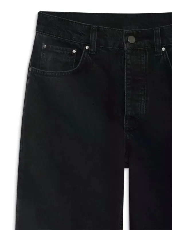 ANINE BING Hugh Logo-patch Wide-leg Jeans