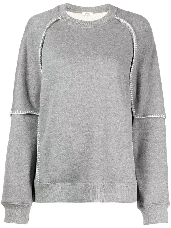 Goen.j Layered Whipstitch Sweatshirt