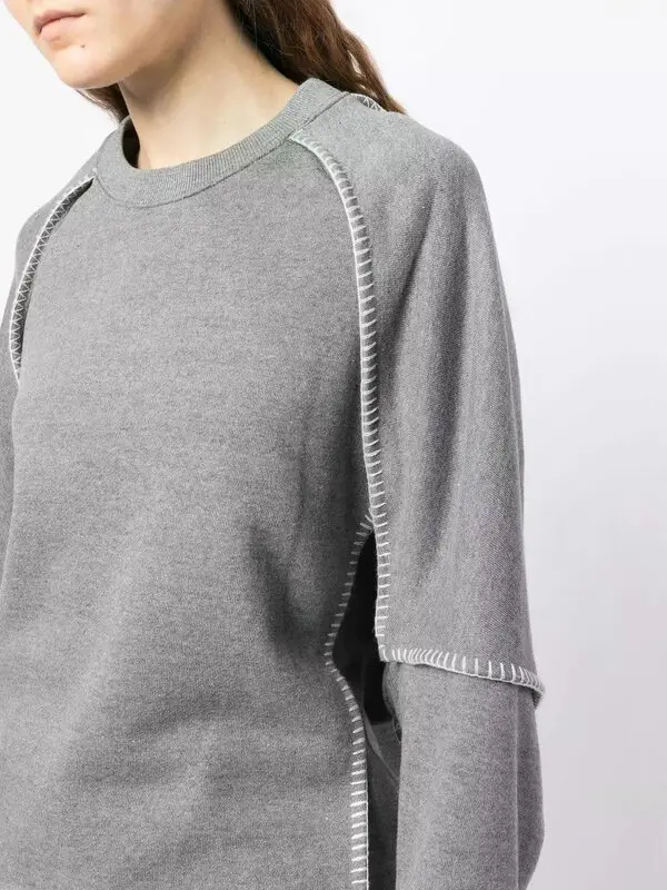 Goen.j Layered Whipstitch Sweatshirt