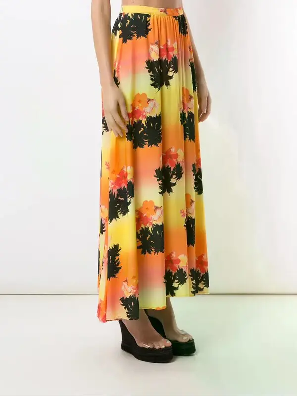 AMIR SLAMA Printed Long Skirt