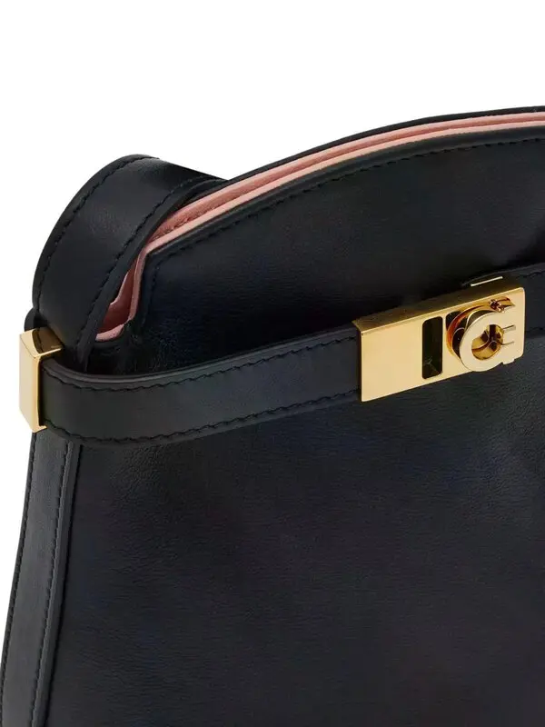 FERRAGAMO Hug Gancini-plaque Leather Phone Holder