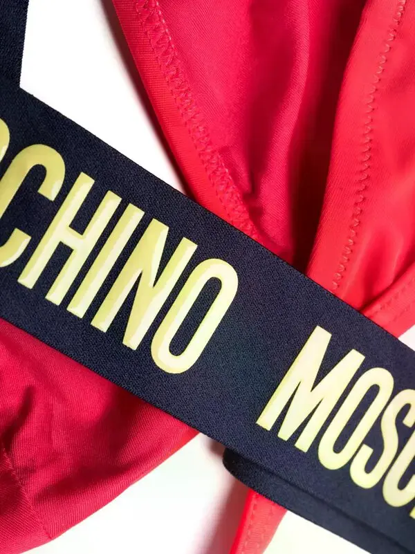 Moschino Logo-embossed Bikini Top