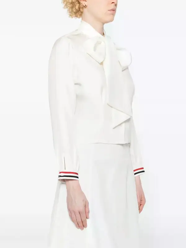 Thom Browne Rwb-stripe Silk Shirt