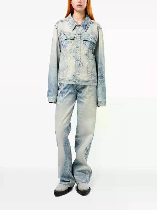 Camper Swirl-print Denim Jacket - Blue