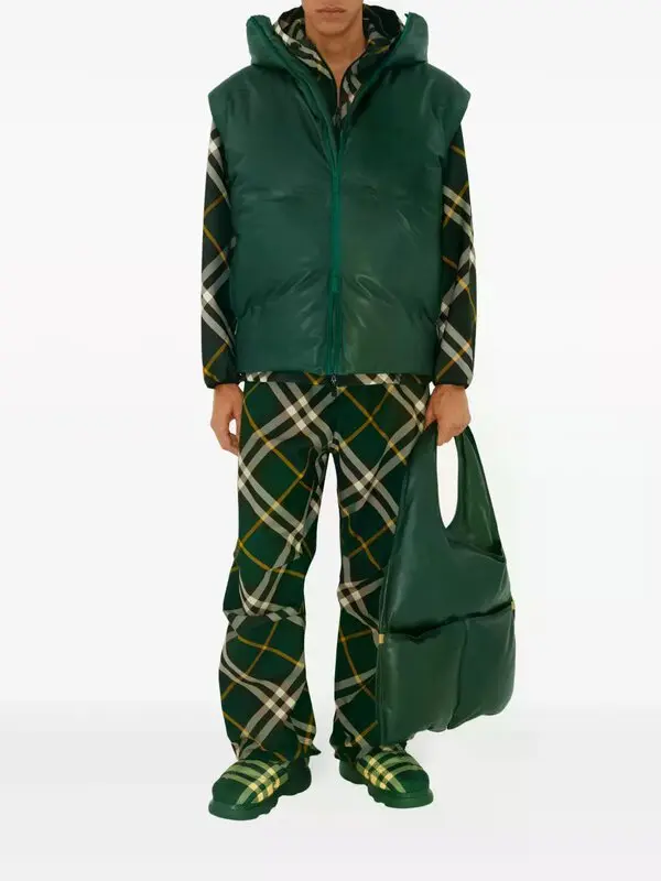 Burberry Check-pattern Zipped Hooded Jacket