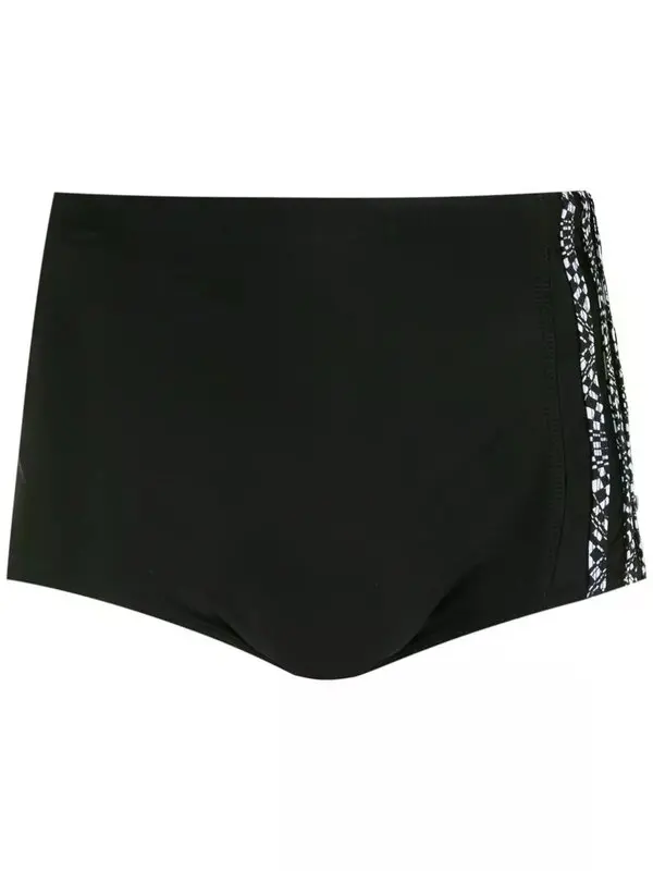 AMIR SLAMA Side Stripe-detail Swim Shorts - Black