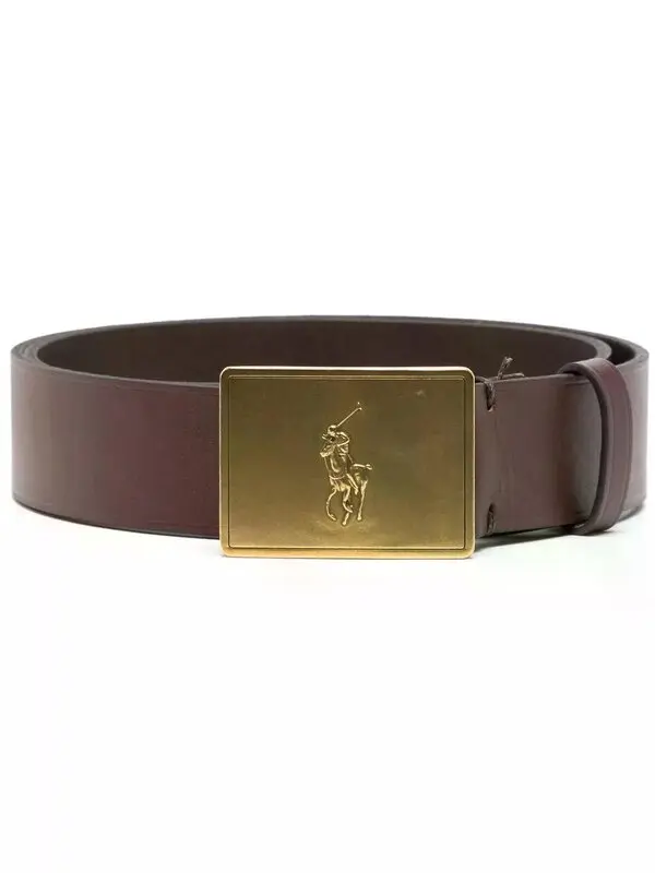 Polo Ralph Lauren Polo Pony Leather Belt - Brown