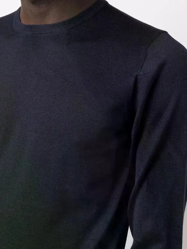 BARBA NAPOLI Fine-knit Crew-neck Jumper - Blue