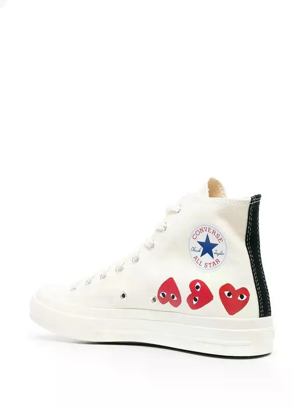 CONVERSE X COMME DES GARONS PLAY Chuck 70 Hi Multi Hearts Sneakers