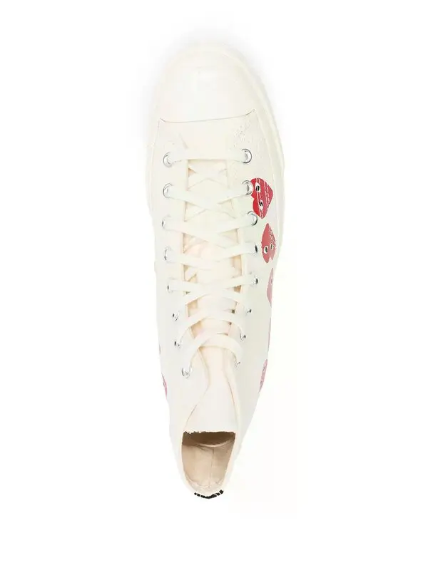 CONVERSE X COMME DES GARONS PLAY Chuck 70 Hi Multi Hearts Sneakers