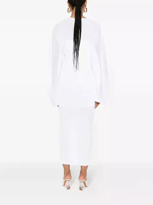 Stella McCartney Plissé Fine-knit Midi Dress