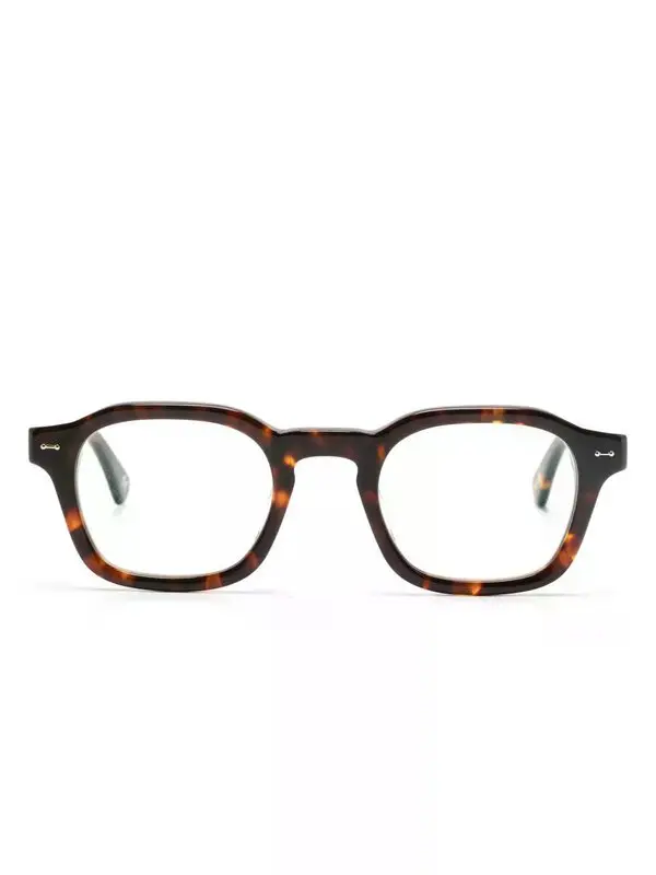 PETER AND MAY Hero Square-frame Glasses - Brown