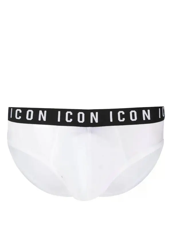 Dsquared2 Logo-waistband Cotton Briefs - White