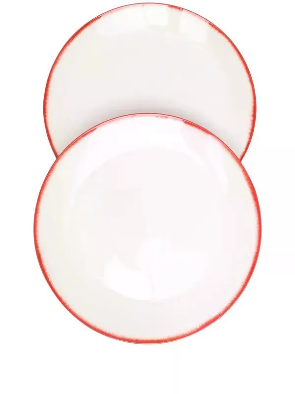 ANN DEMEULEMEESTER X SERAX Set Of Two Porcelain Plates - White