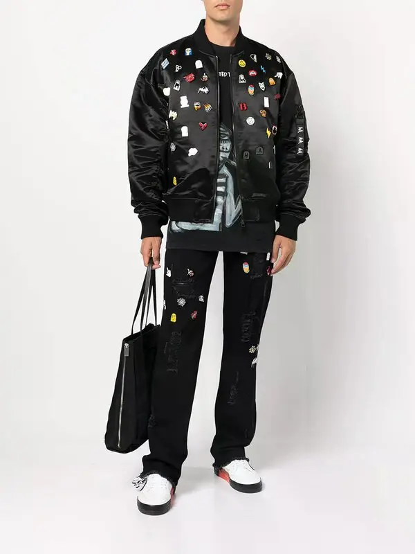 HACULLA. Decorative Pin-detail Bomber Jacket