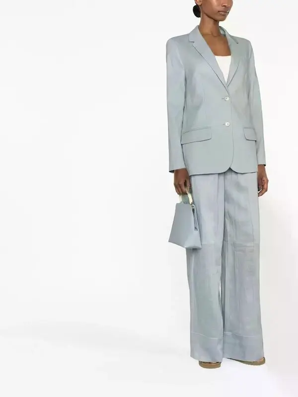 JOSEPH Single-breasted Cotton-linen Blend Blazer