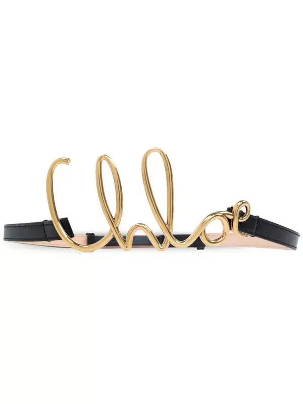 Chloé Iconic Small Buckle Belt - Black