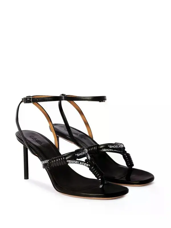 Off-White Mid Heel Sandals