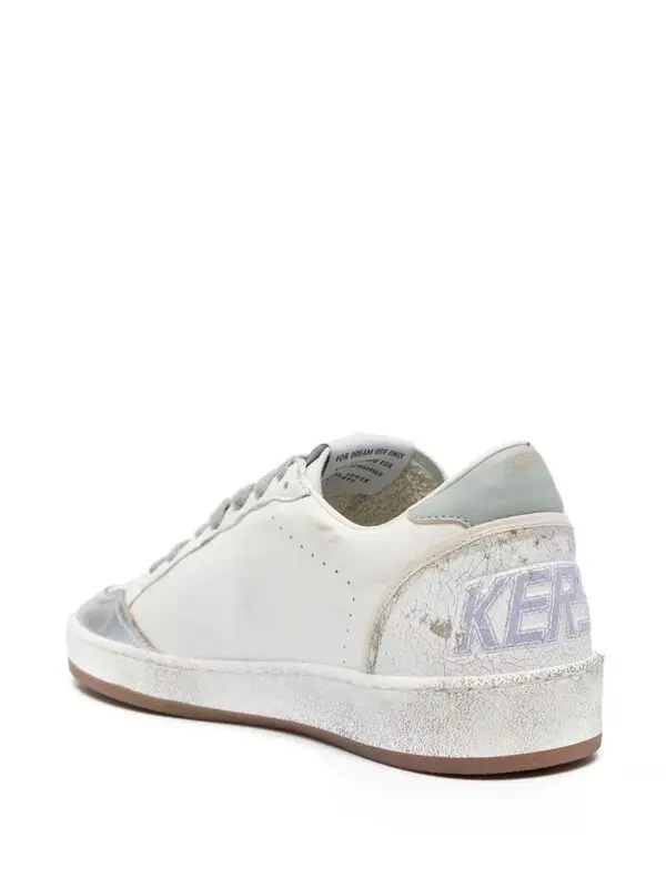 GOLDEN GOOSE Ball Star Glittered Leather Sneakers