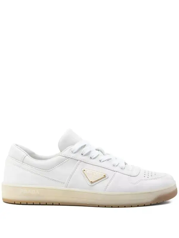 Prada Downtown Leather Sneakers - White