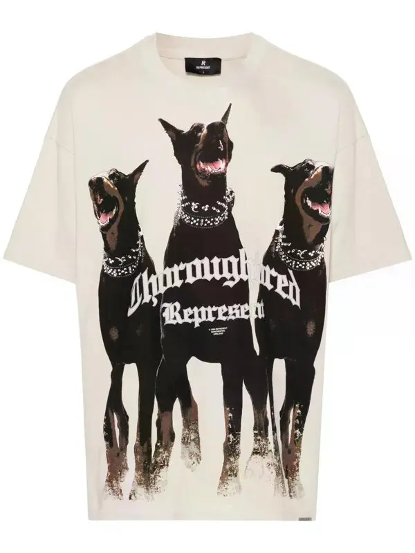 REPRESENT Thoroughbred Cotton T-shirt - Neutrals