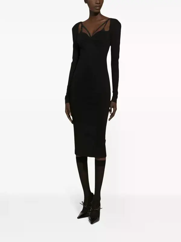 Dolce & Gabbana Long-sleeve Midi Dress