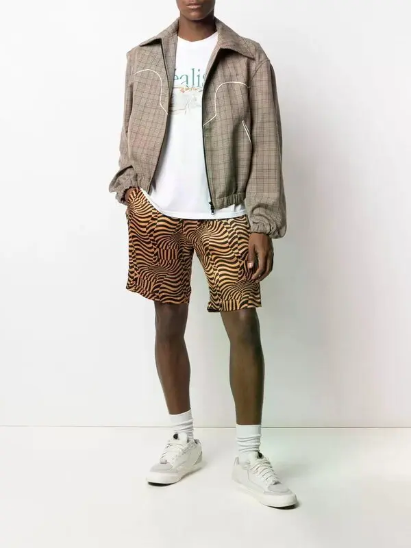 GARCONS INFIDELES Abstract Print Mid-rise Shorts