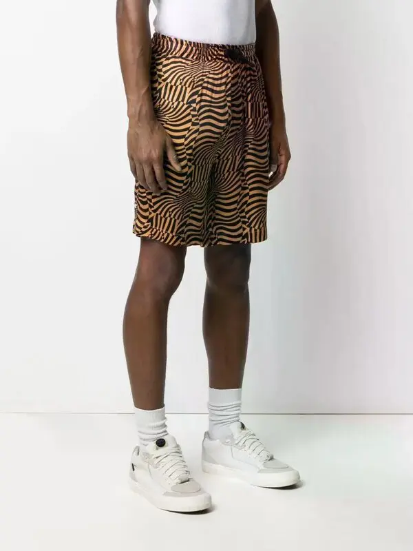 GARCONS INFIDELES Abstract Print Mid-rise Shorts