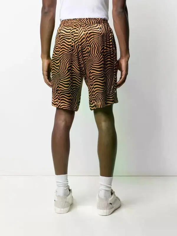 GARCONS INFIDELES Abstract Print Mid-rise Shorts