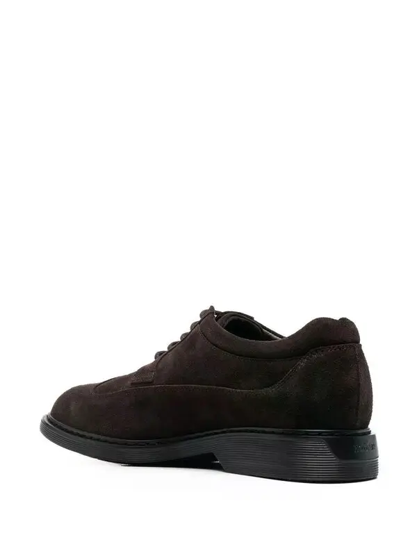 Hogan Lace-up Suede Derby Shoes - Brown